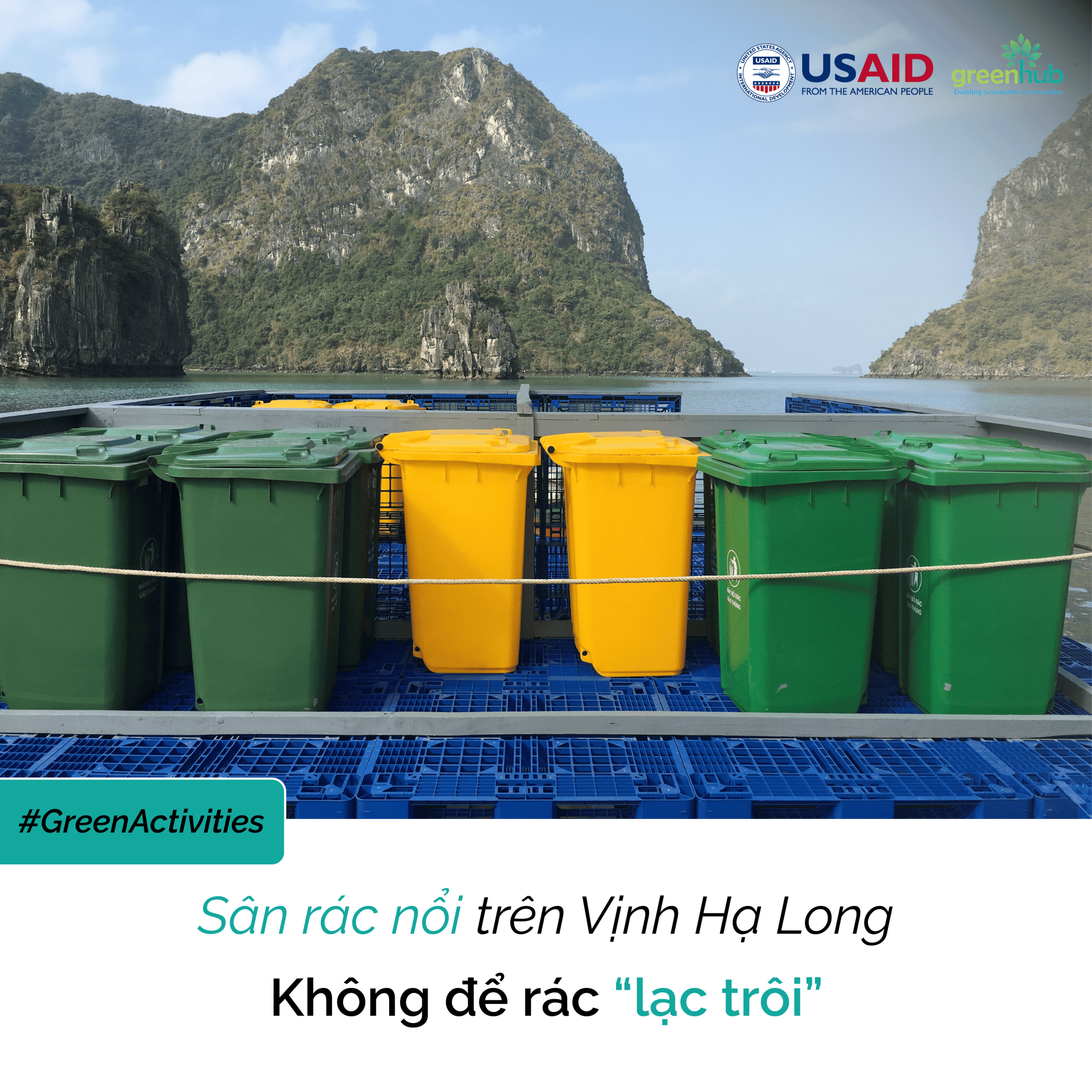 Sân rác nổi trên Vịnh Hạ Long - Không để rác "lạc trôi"